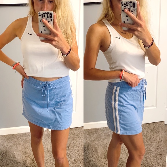 New York Laundry | Skirts | Vintage Blue With White Stripes Comfy Skirt ...